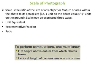 Scale of photograph (Aerial Photogrammetry) | PPTX