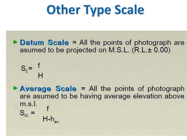 Scale of photograph (Aerial Photogrammetry) | PPTX