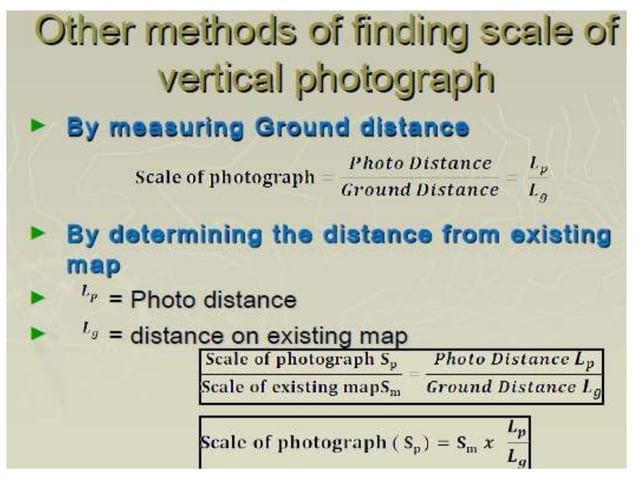Scale of photograph (Aerial Photogrammetry) | PPTX