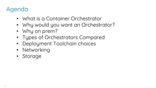 SCALE 16x on-prem container orchestrator deployment | PPT