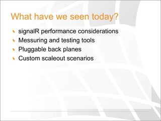 Scale your signalR realtime web application | PPT