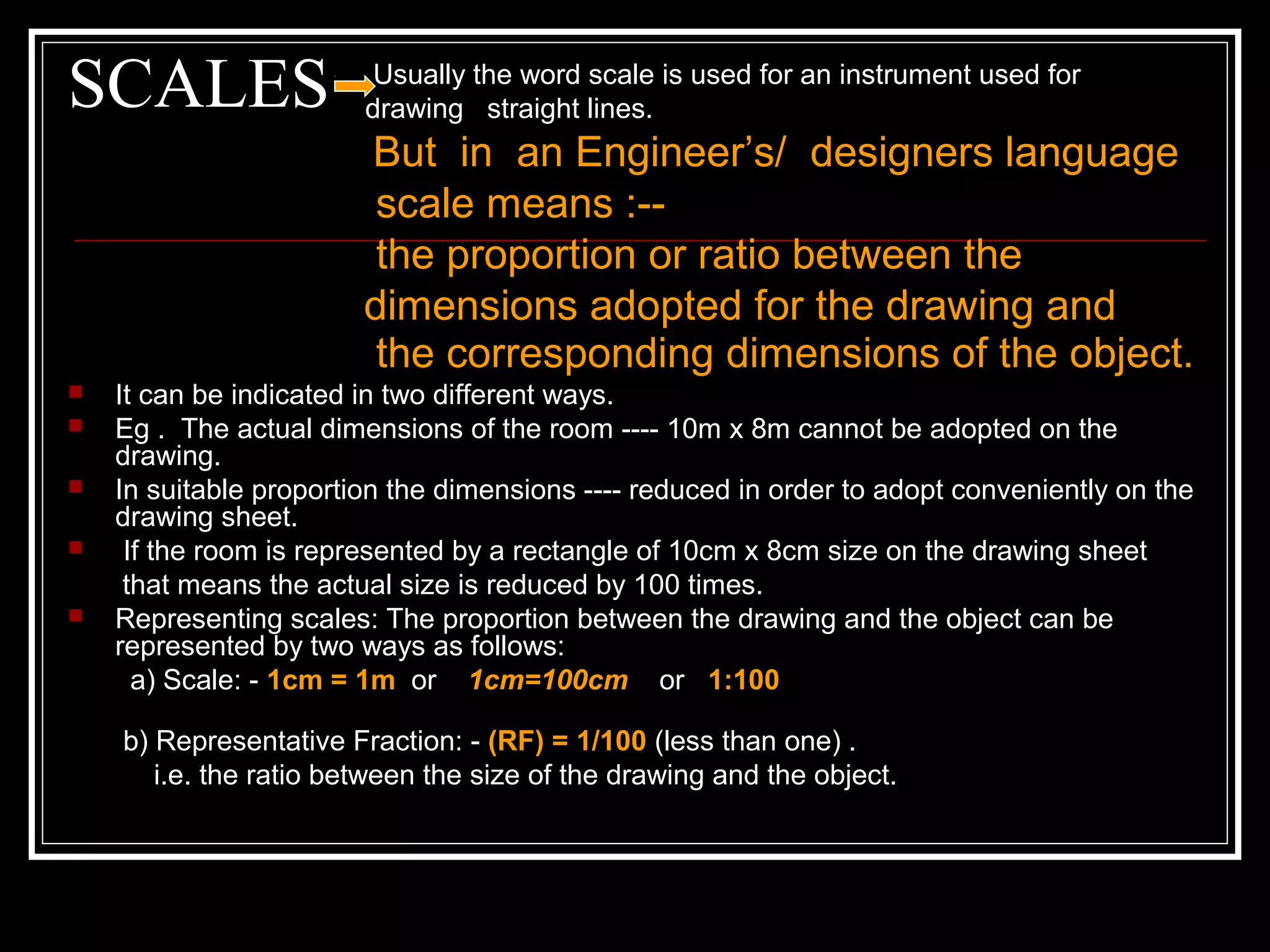 SCALES : ENGINEERING, Plain and diagonal | PPT