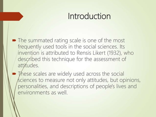 Scales: Semantic Differential Scale Summated Rating Scale | PPT ...