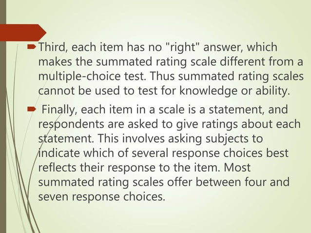 Scales: Semantic Differential Scale Summated Rating Scale | PPT ...