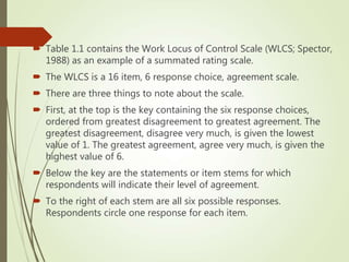 Scales: Semantic Differential Scale Summated Rating Scale | PPT