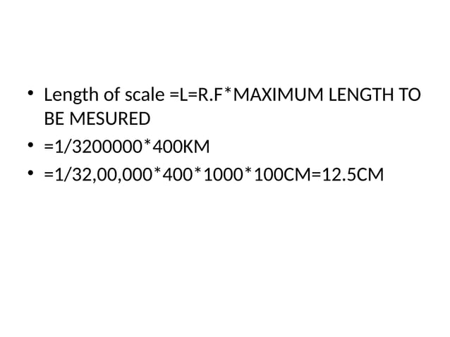 Q.Construct a plain scale to show meters when 1 centimeter represents 4 ...