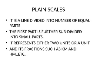 Q.Construct a plain scale to show meters when 1 centimeter represents 4 ...