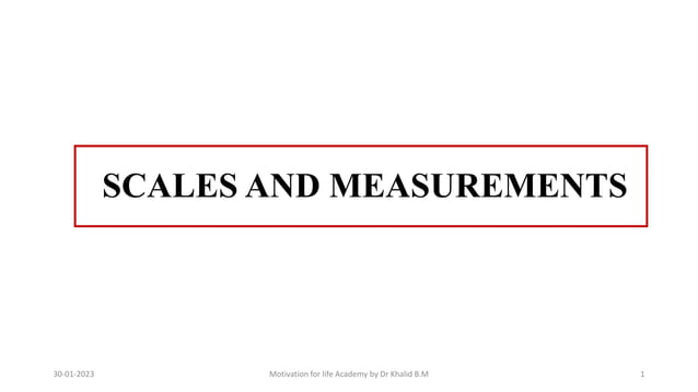 Scales and Measurements | PPTX | Physics | Science
