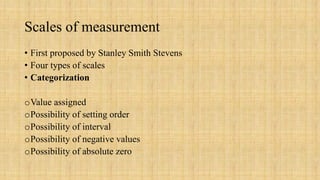 Research Variables and Statistical Measurement Scales | PDF