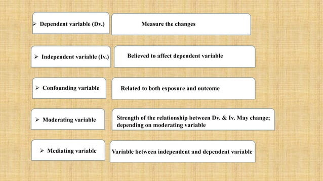 Research Variables and Statistical Measurement Scales | PPT