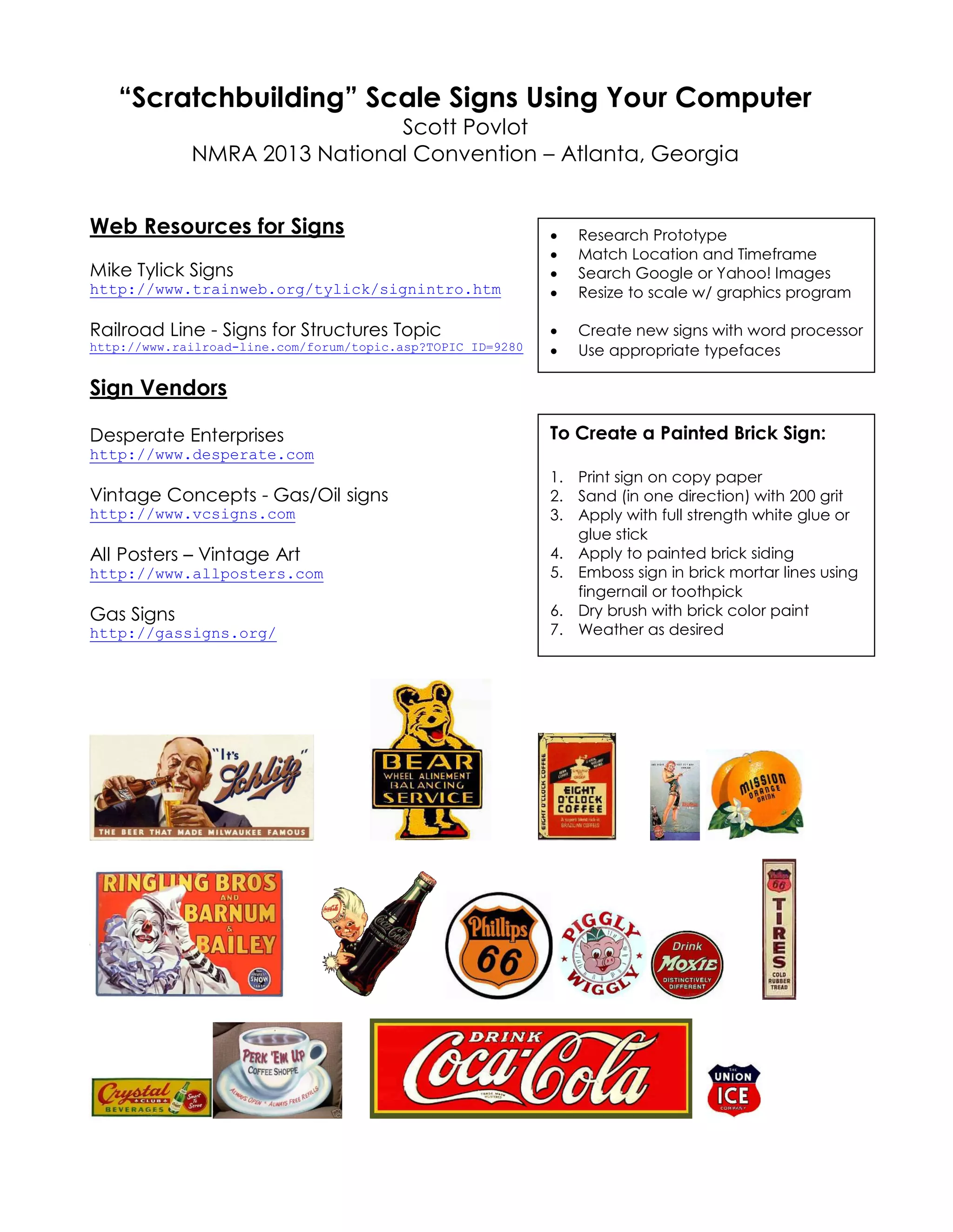 Scale signs handout | PDF