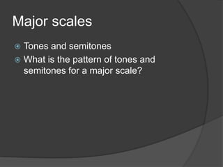 Scales, keys and primary chords | PPTX