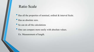 Scales of measurement | PPTX