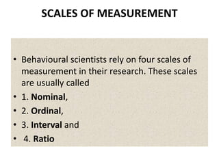 Scales of measurement | PPTX | Physics | Science