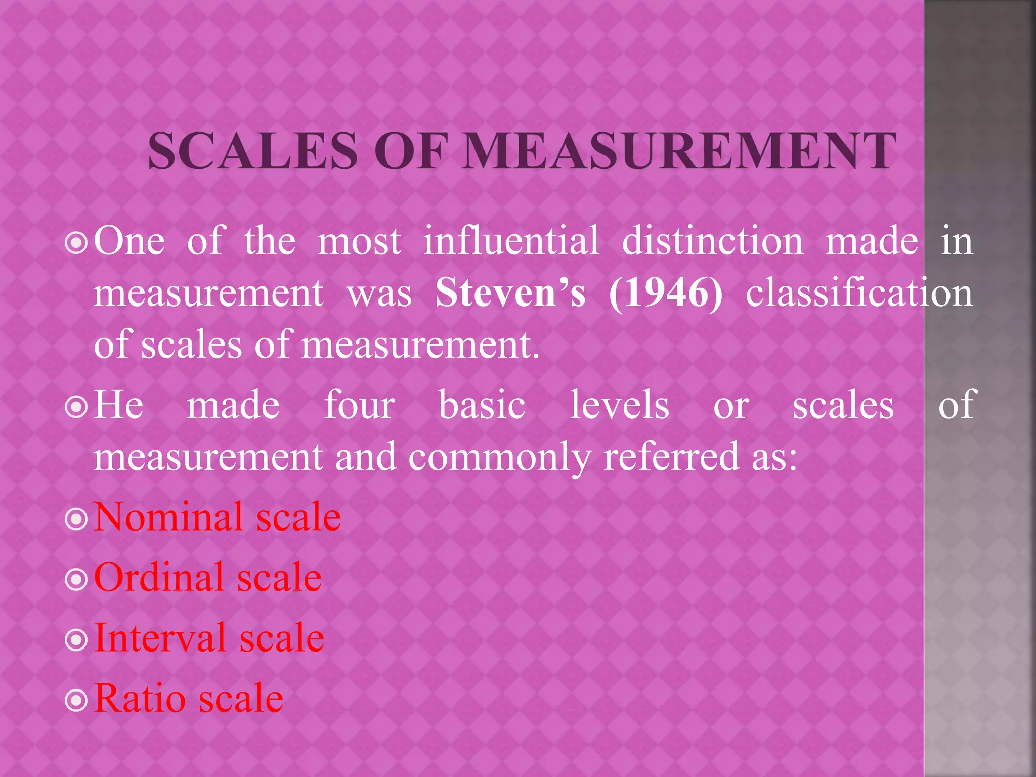 Scales of measurement | PPTX