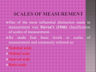 Scales of measurement | PPTX