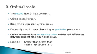 Scales of measurement | PPTX