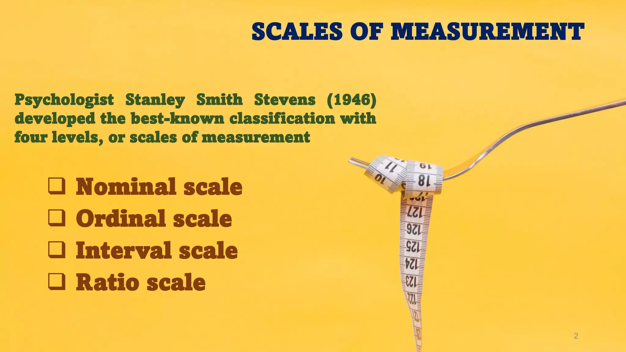 Scales of Measurement - Statistics | PDF