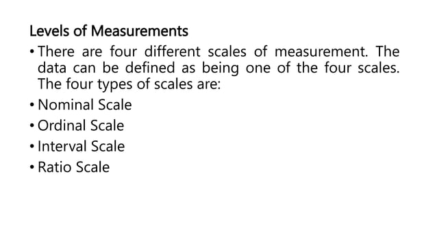 Scales of Measurements.pptx | Science
