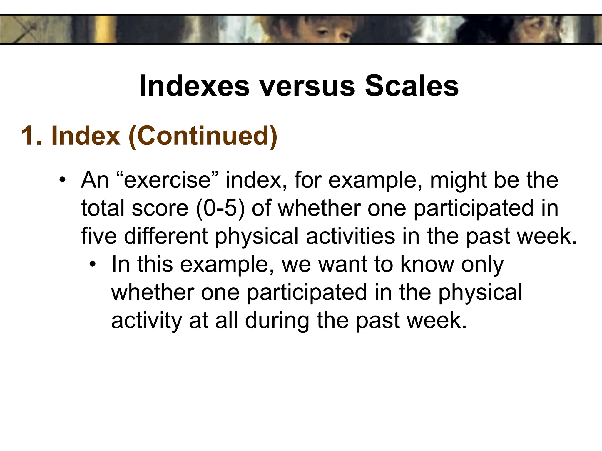 Scales vs Indeics. Philosophy of Education | PPT