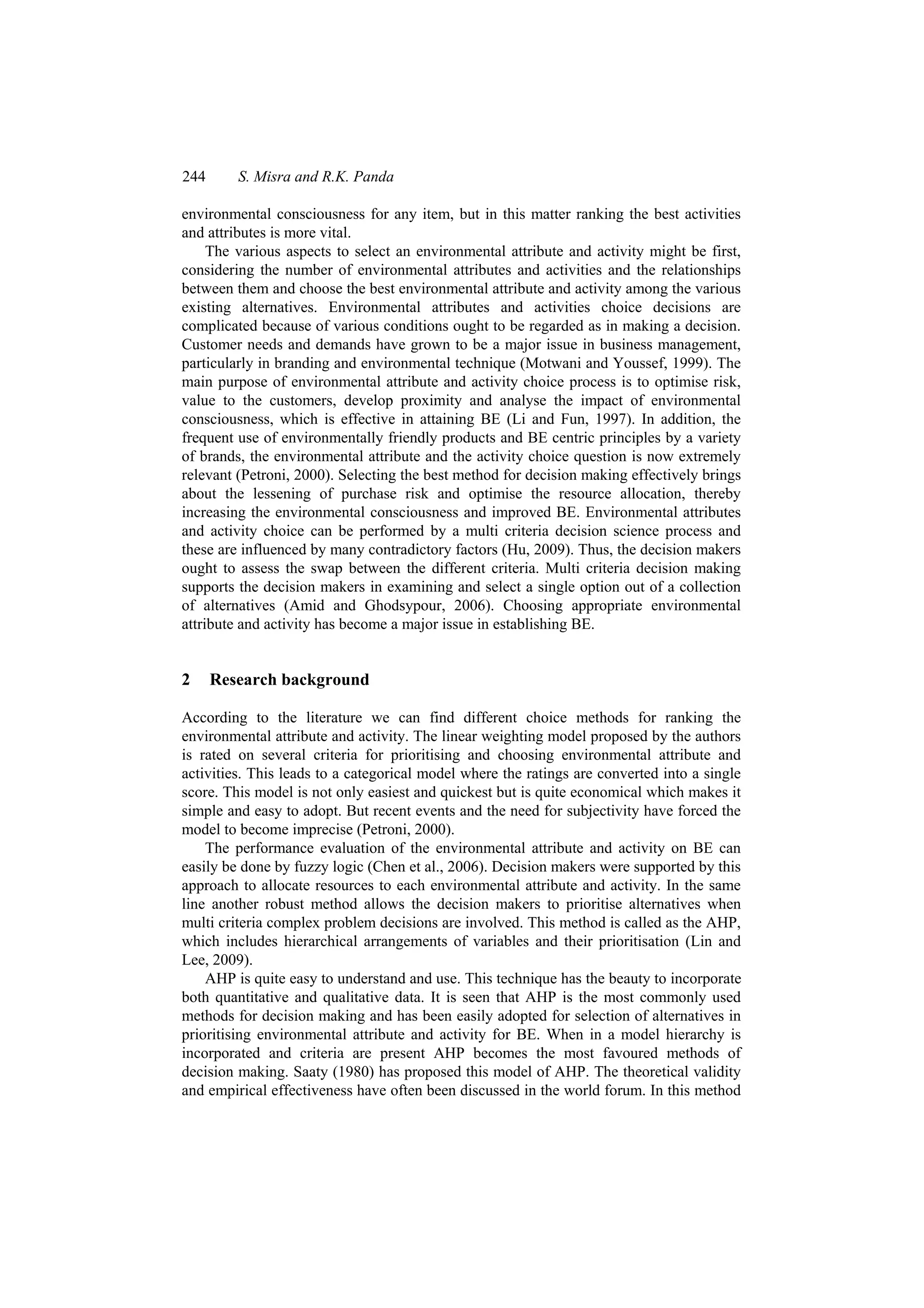 Scale transformation of analytical hierarchy process to likert weighted ...