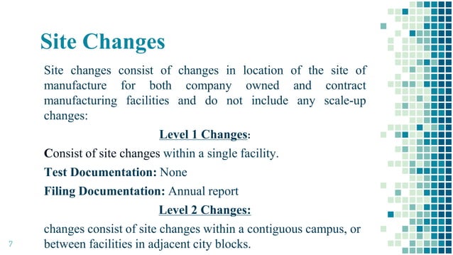 Scale up and post approval changes | PPTX