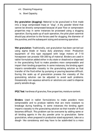 Scaleup for tablets | PDF