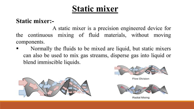 Scale up of agitated vessels and static mixer | PPTX
