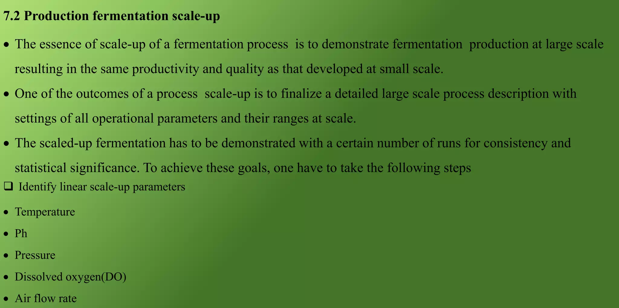 Scale up of industrial microbial processes | PPTX