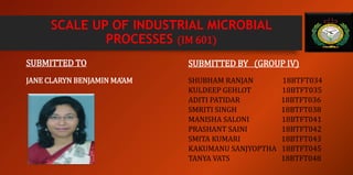 Scale up of industrial microbial processes | PPTX