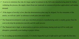 Scale up of industrial microbial processes | PPTX