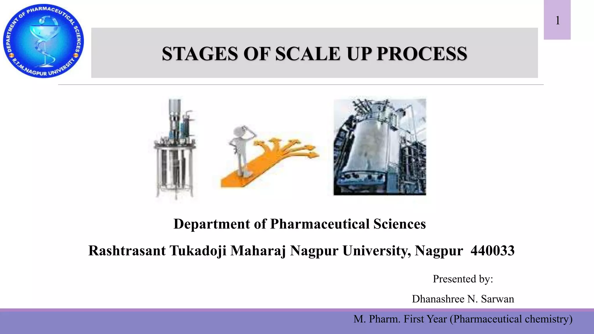 Stages of scale up process mparm 1st year pharmaceutical process ...