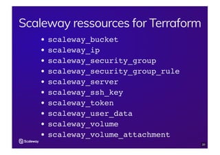 Infrastructure as code chez Scaleway | PPT