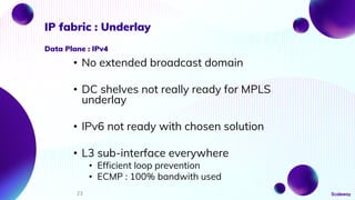 IP Fabric : How to design a scalable, multi- services datacenter network ? | PPT