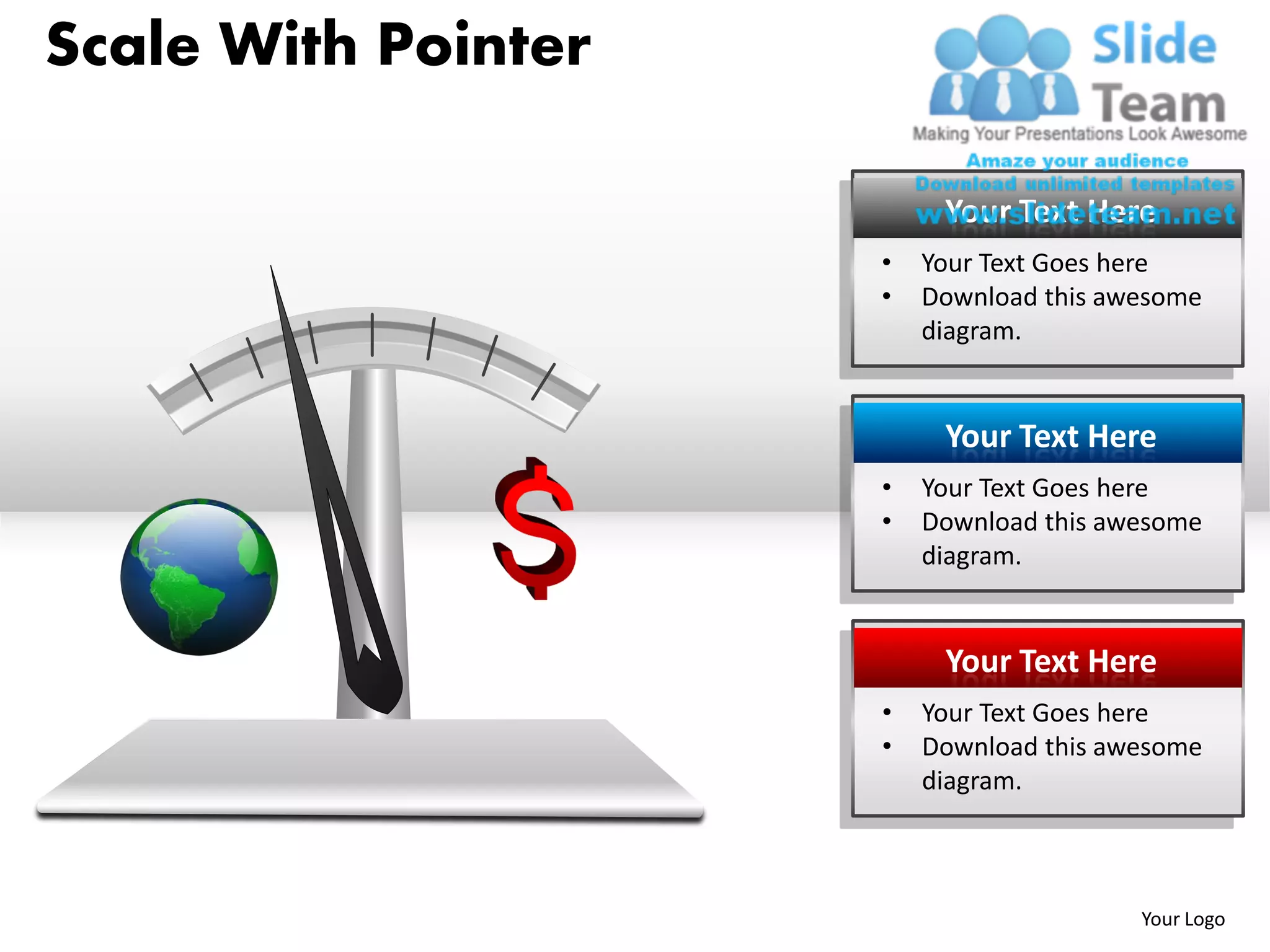 Scale with pointer powerpoint presentation slides ppt templates | PDF