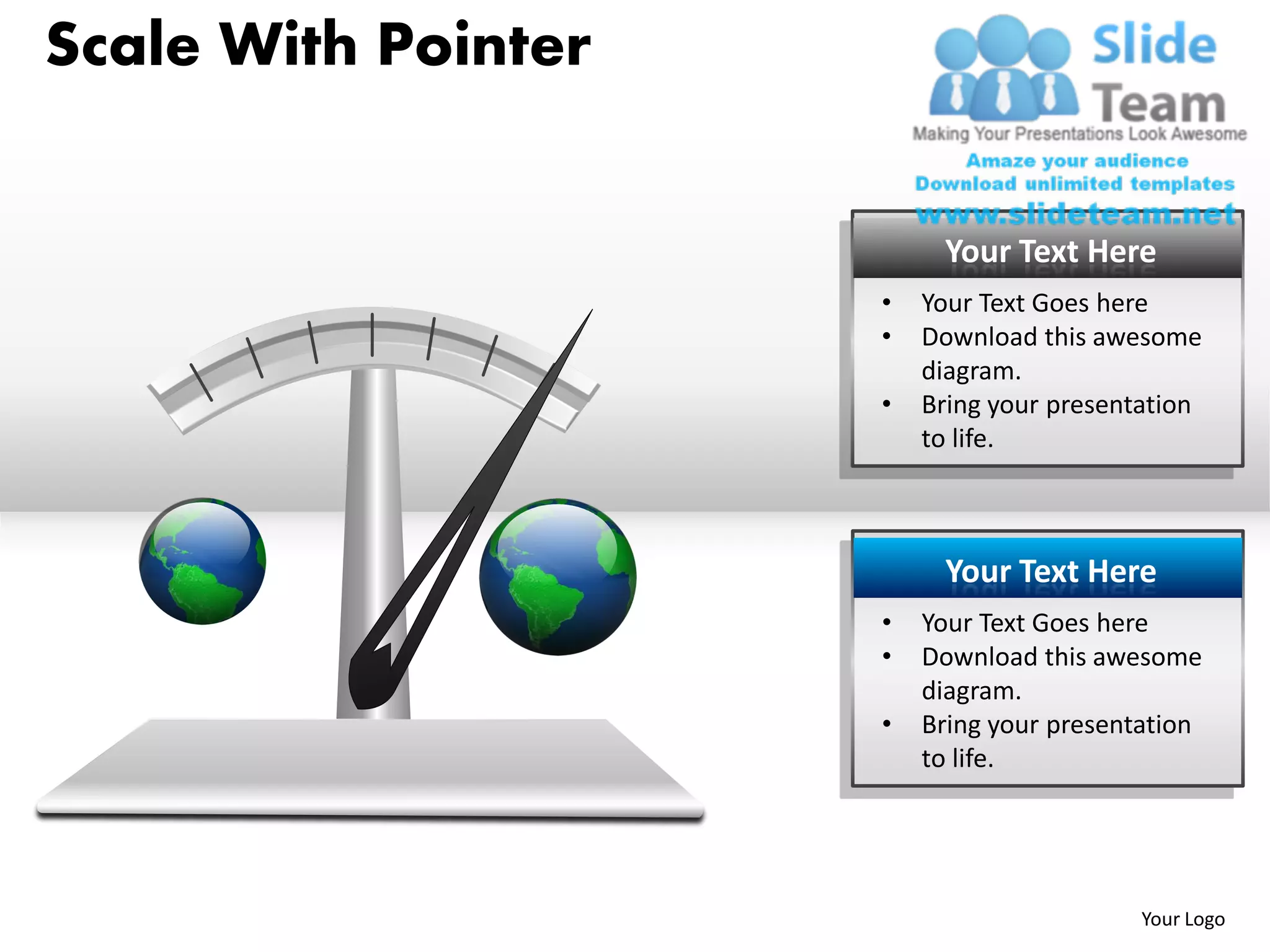 Scale with pointer powerpoint presentation slides ppt templates | PDF