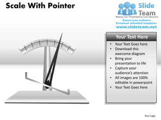 Scale with pointer powerpoint presentation slides ppt templates | PDF