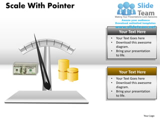 Scale with pointer powerpoint presentation slides ppt templates | PDF