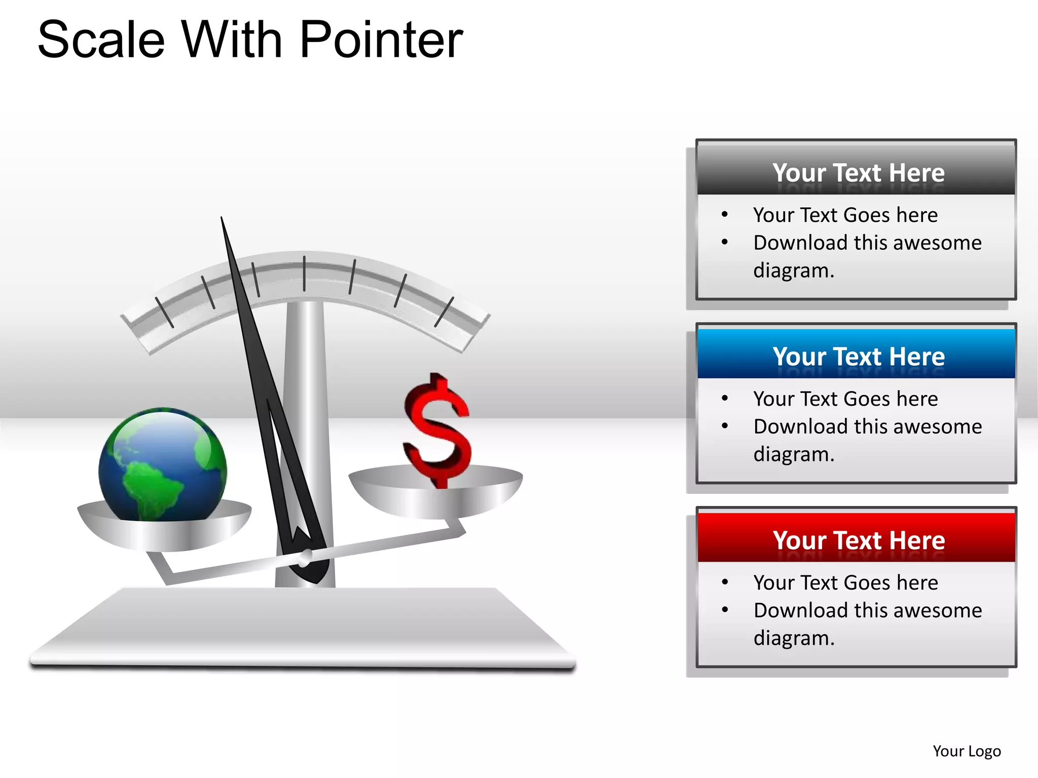 Scale with pointer powerpoint presentation templates | PPTX