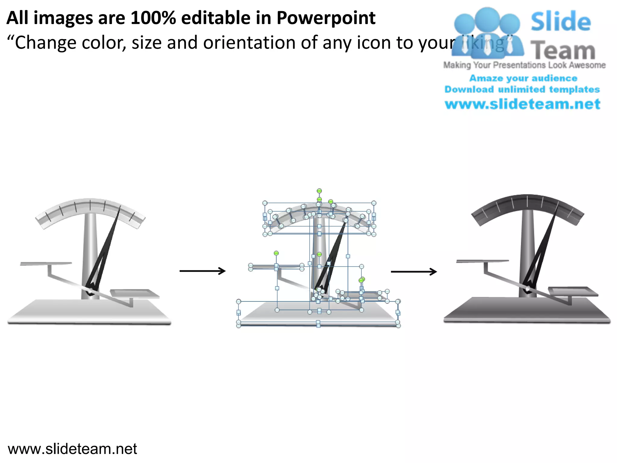 Scale with pointer pros and cons powerpoint presentation templates. | PDF