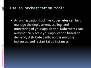 Scale your cloud native application. | PPTX