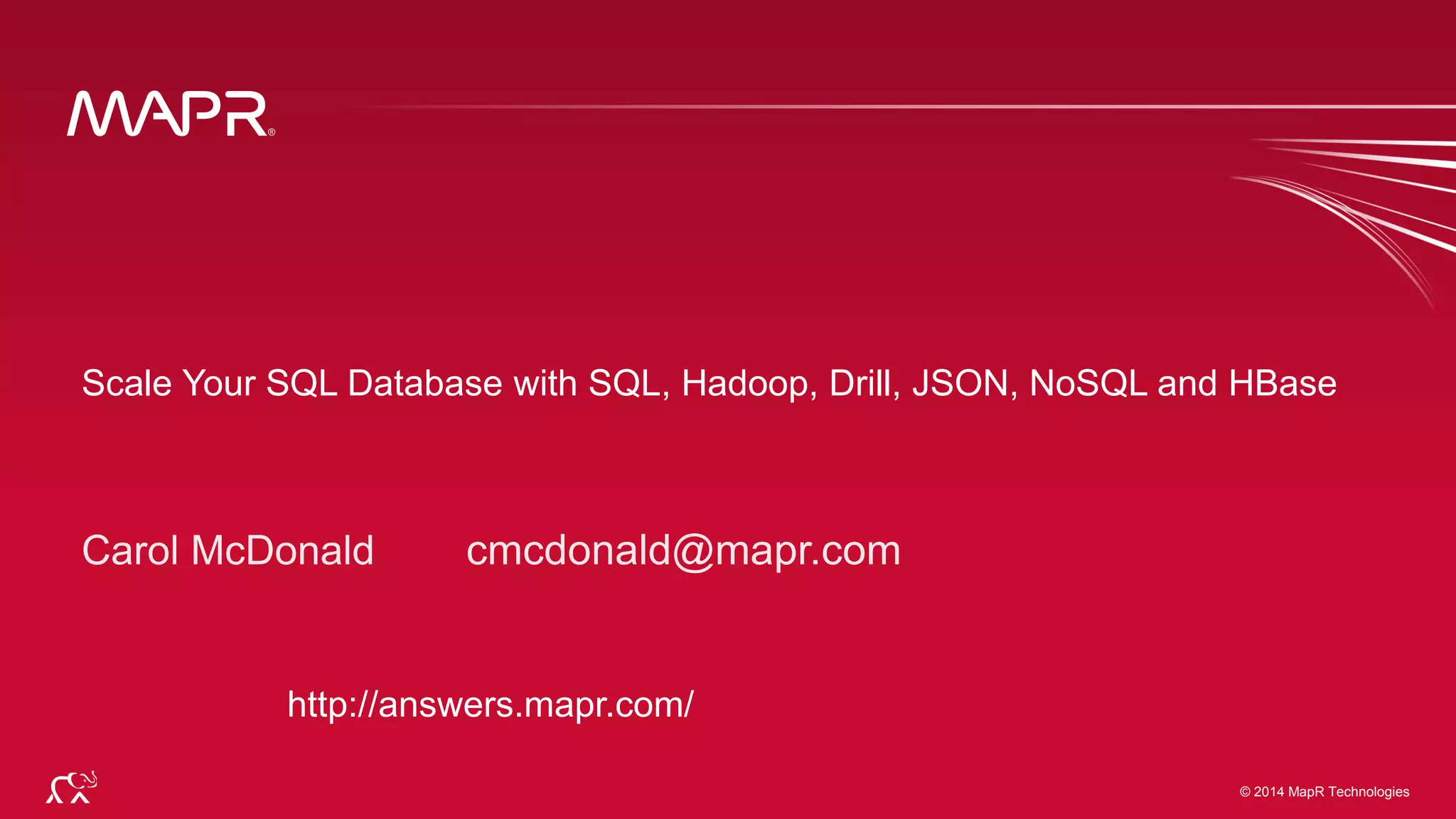 NoSQL HBase schema design and SQL with Apache Drill | PPT
