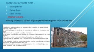 Scaffolding, underepinning and shoring | PPTX