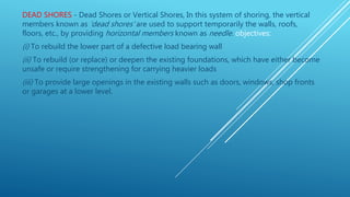 Scaffolding, underepinning and shoring | PPTX