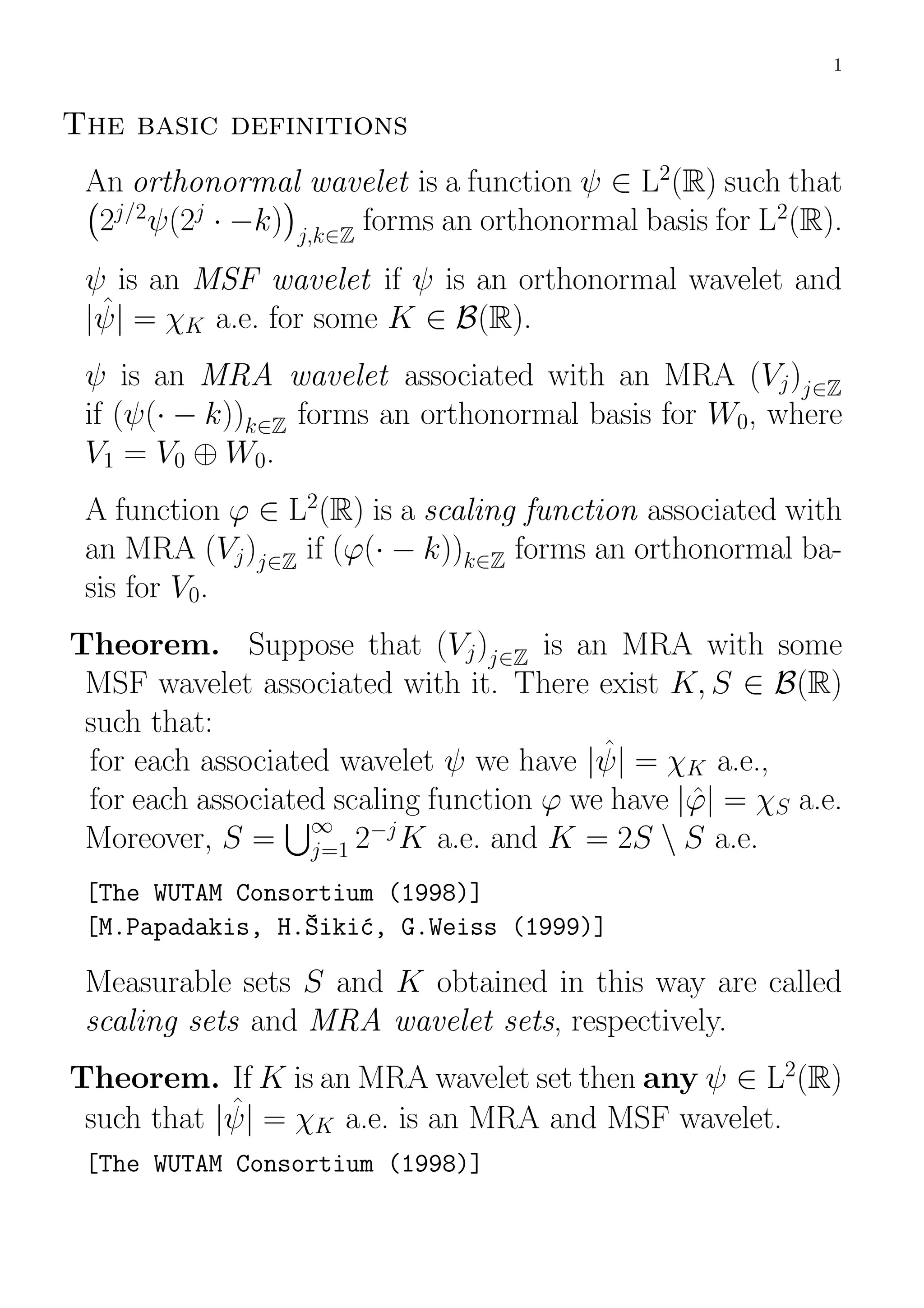 Some Examples of Scaling Sets | PDF