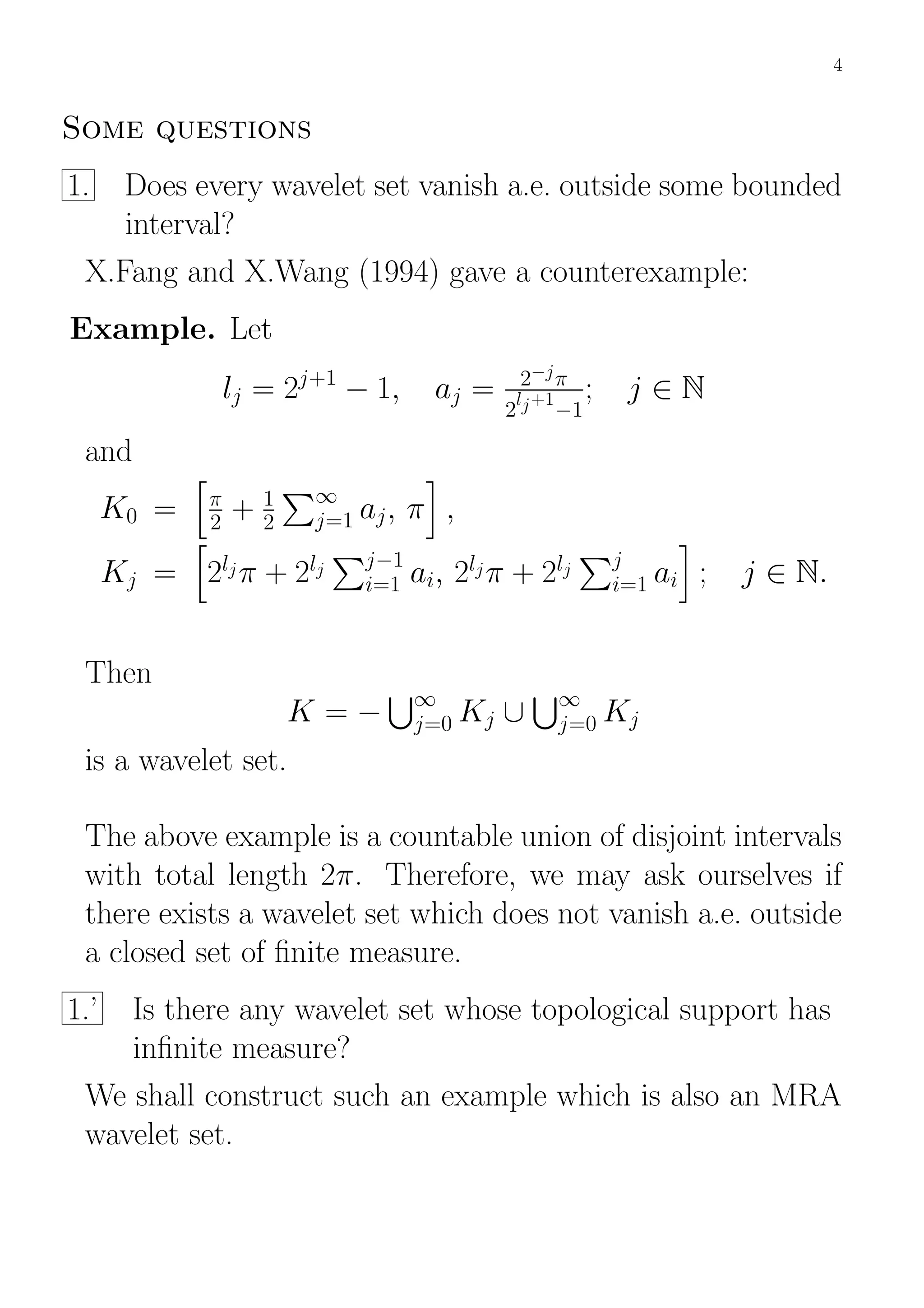 Some Examples of Scaling Sets | PDF
