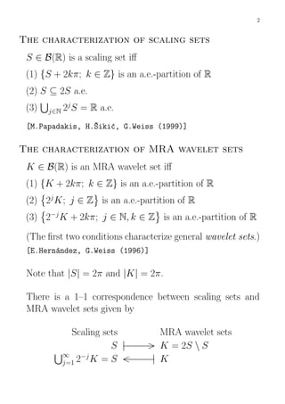 Some Examples of Scaling Sets | PDF