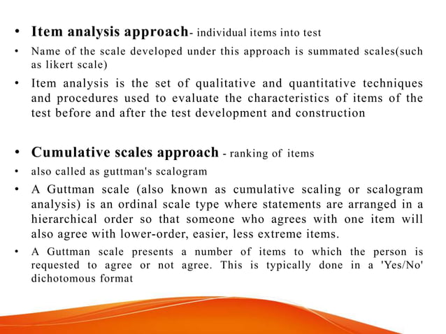 Scaling in research methodology | PPTX
