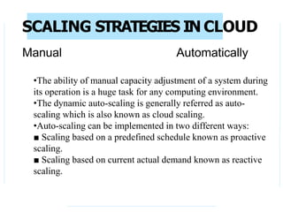 Scaling in cloud computing for resource utilization | PPT