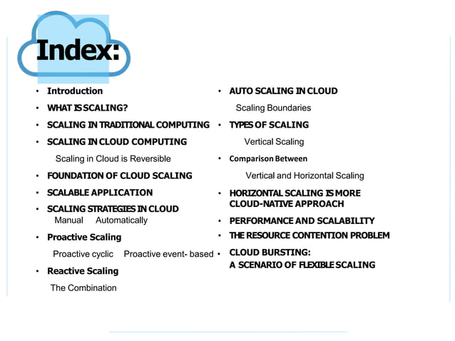 Scaling in cloud computing for resource utilization | PPT